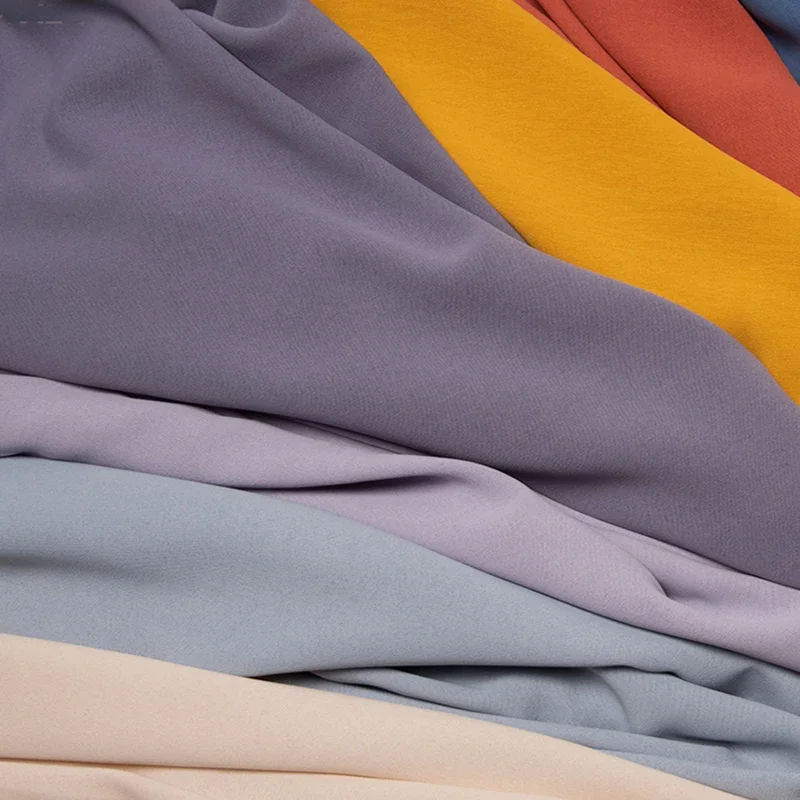 Opaque-Chiffon-Fabric-By-The-Meter-for-Sewing-Dresses-Shirts-Clothing ...