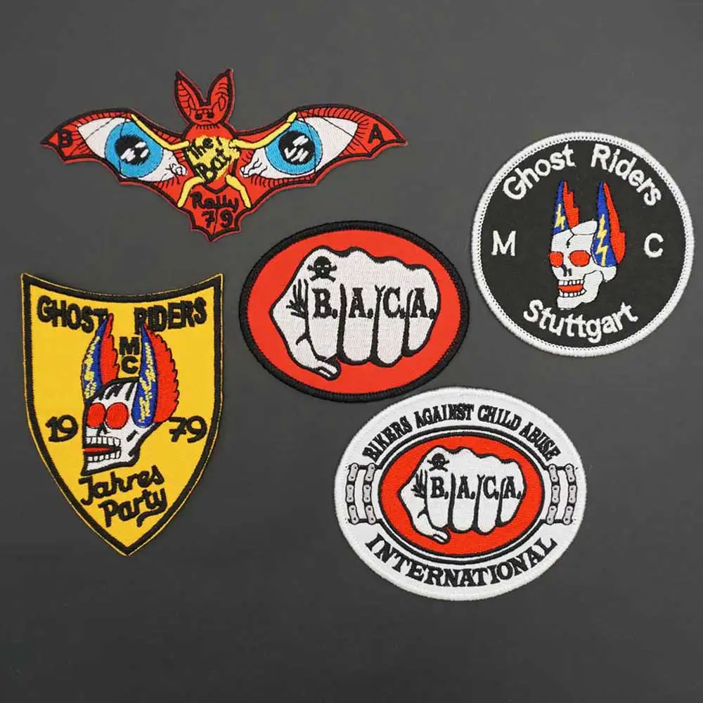 Motorcycle-Biker-Club-Patches-Ghost-Riders-MC-Embroidered-with-Hook ...