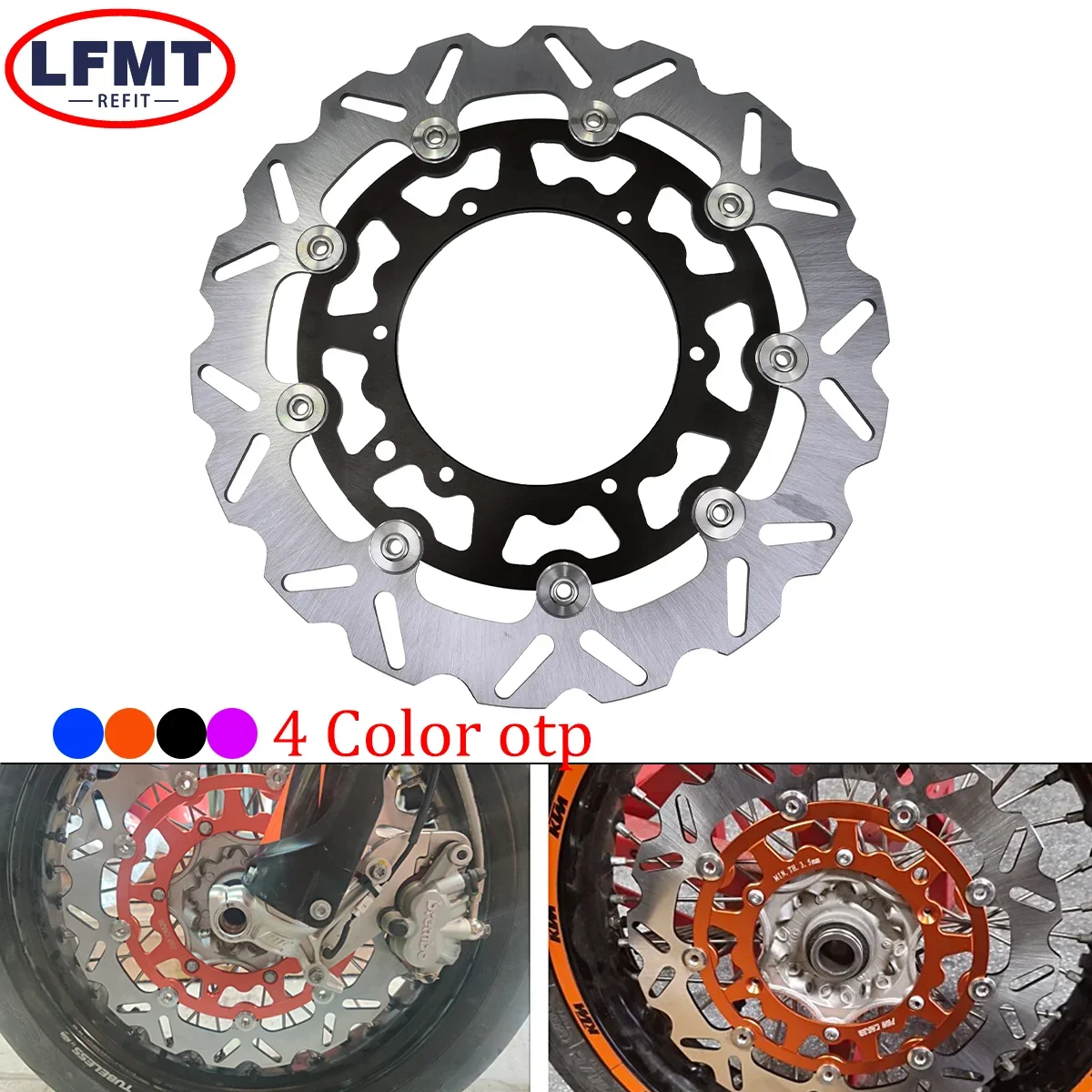 Motorcycle-320MM-Front-Floating-Brake-Disc-Rotor-Adaptor-For-KTM-SX-SXF ...