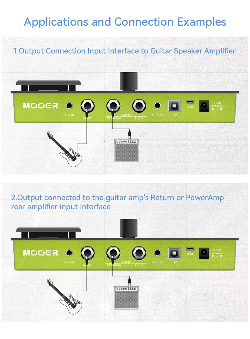 MOOER GE150 Digital Tube AMP Model Guitar Multi Effects Pedal Processor ...