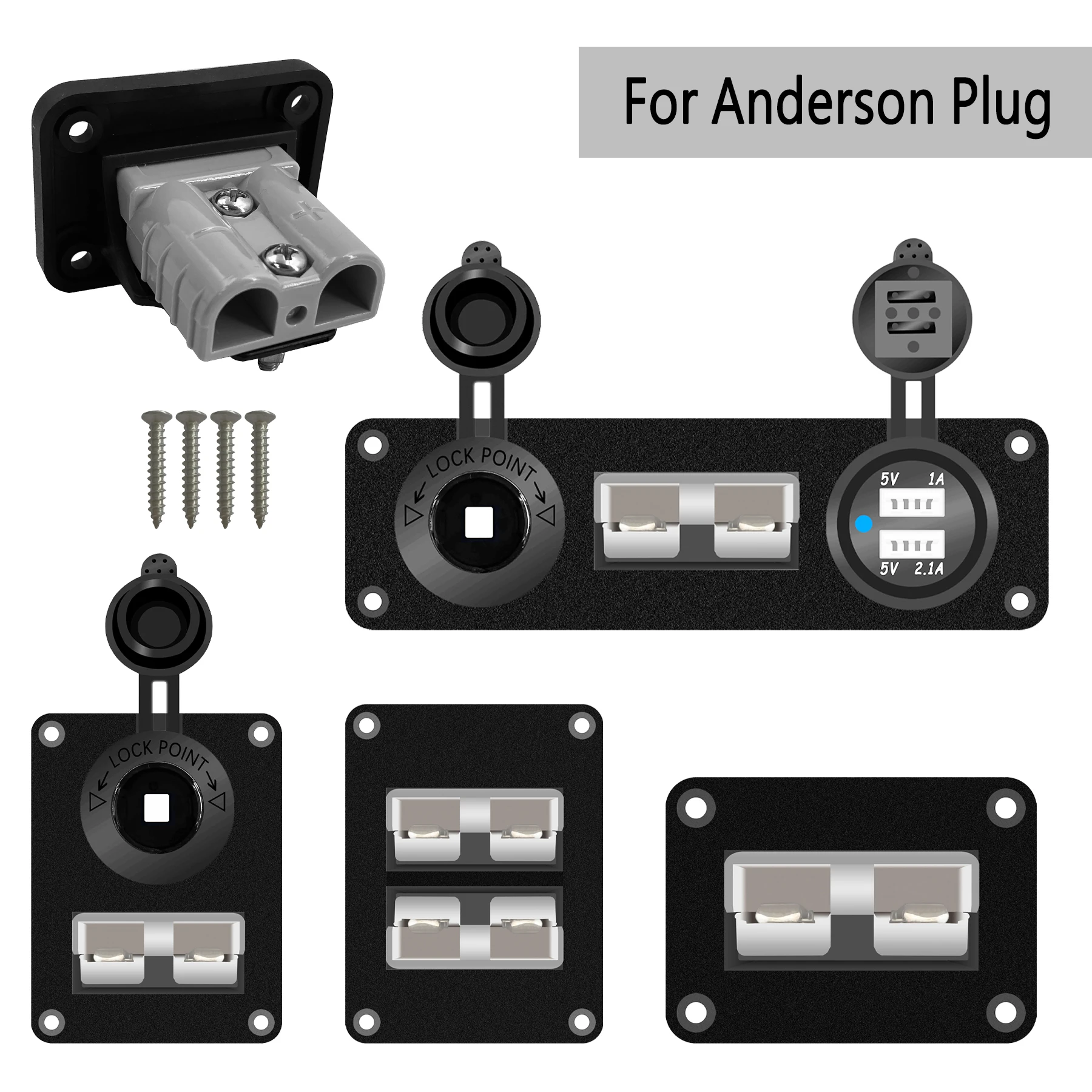 600V 50 Amp Plug Mount Bracket Panel for Anderson Plug Anderson SB50 ...