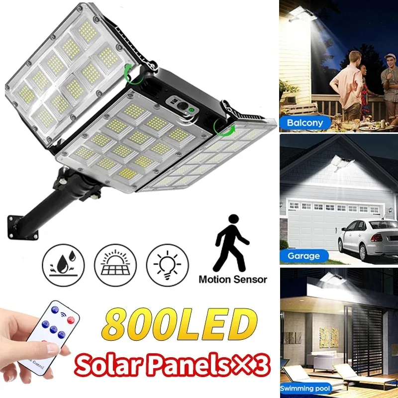 800-LED-Bright-Solar-Lamps-Outdoor-IP65-Waterproof-Motion-Sensor-Human ...