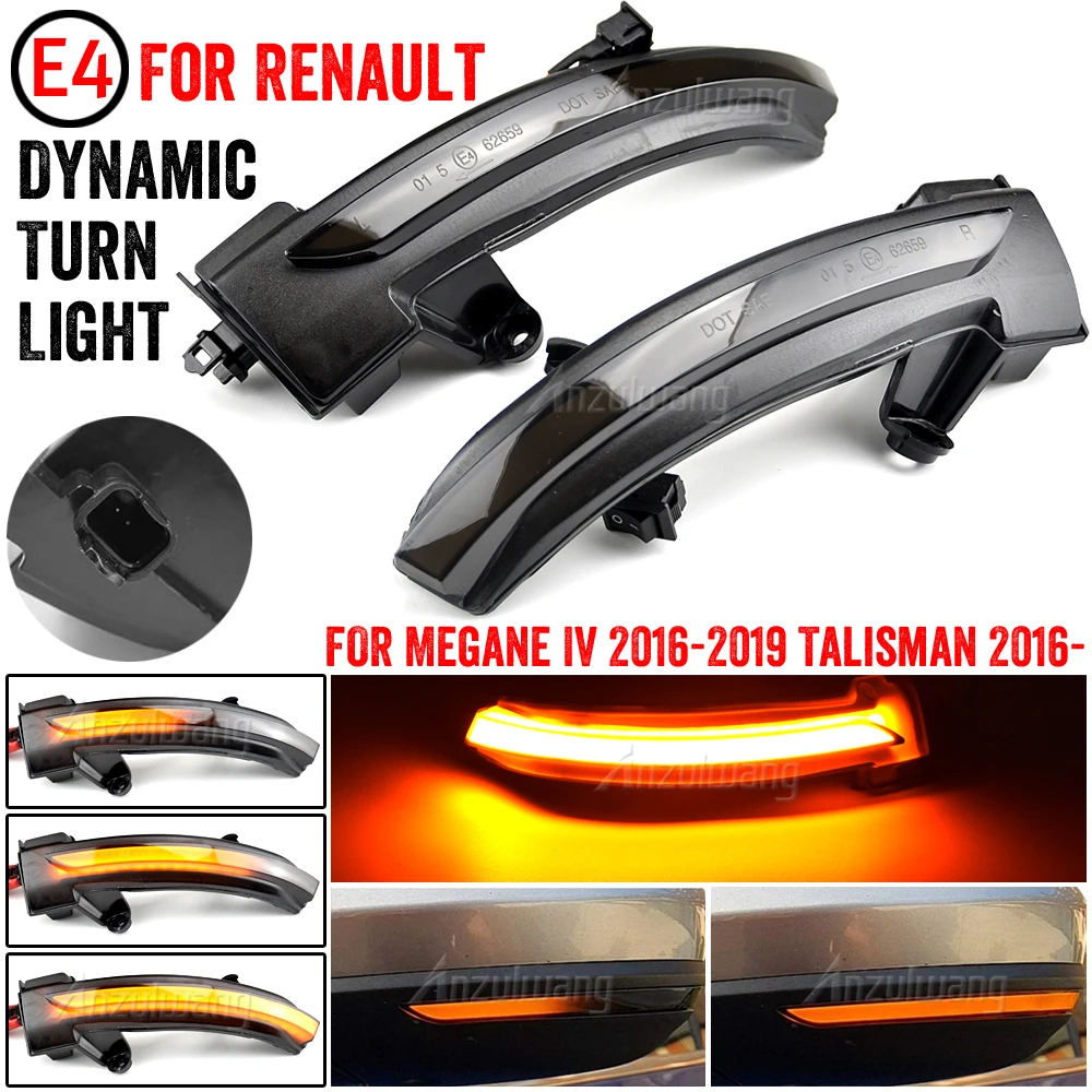 For-Renault-Megane-4-IV-Talisman-Clio-5-V-Dynamic-LED-Side-Mirror-Turn ...