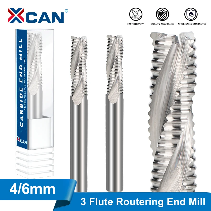 XCAN-Roughing-End-Mill-3-Flute-HSS-End-Mill-CNC-Machine-Milling-Cutter ...