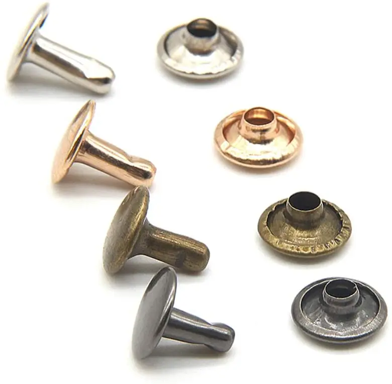 100Pcs-6-8mm-Metal-Double-Cap-Rivets-Set-Studs-Round-Rivet-for-Leather ...