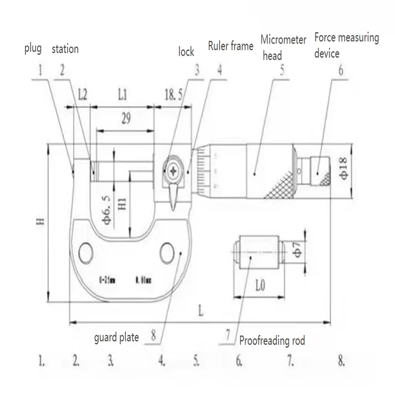 Outside Micrometer Sketch