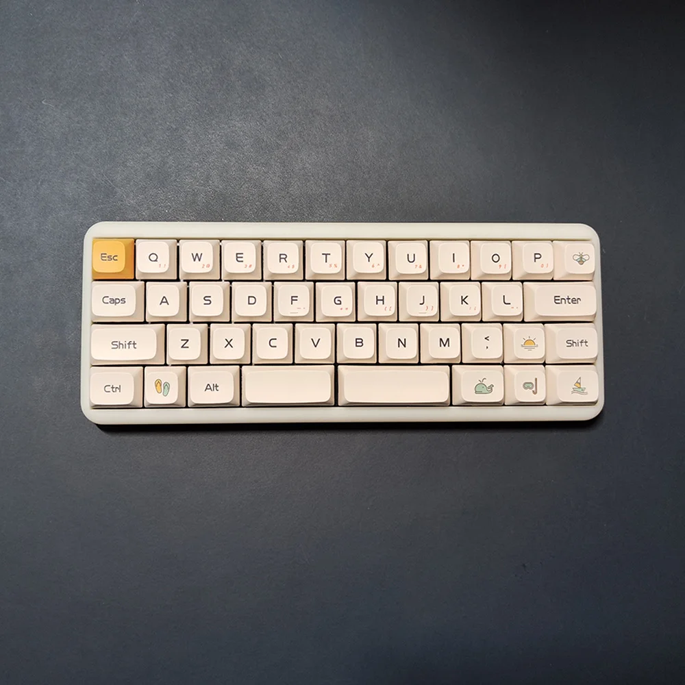 Programmable-Mini-Mechanical-Keyboard-Support-VIA-White-Resin-Case-Type ...