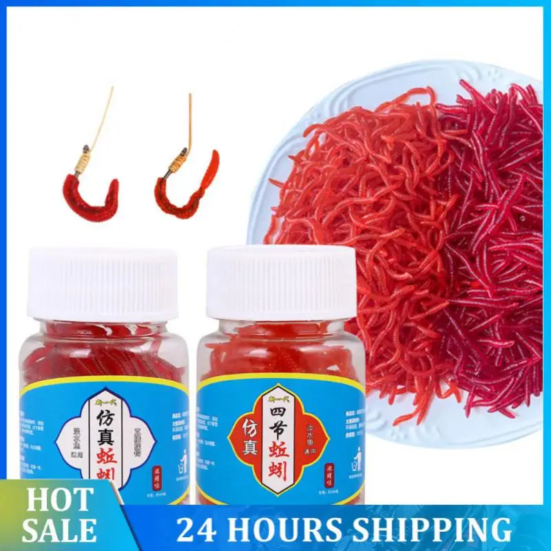 25/100/200 pçs isca de pesca suave worm worthworm isca falso bloodworm ...
