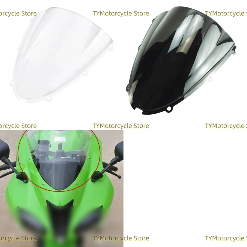 Motorcycle-Windshield-WindScreen-screen-Fit-For-Kawasaki-Ninja-ZX6R-636 ...