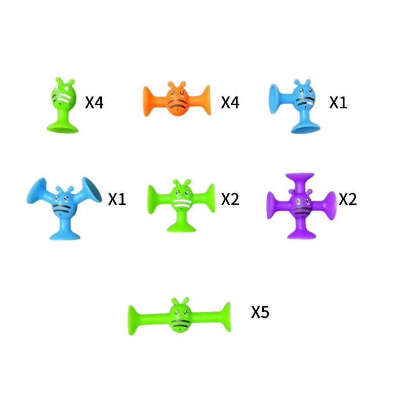 19Pics New Bee Variety Viscose glue soft building block toy sucking ...