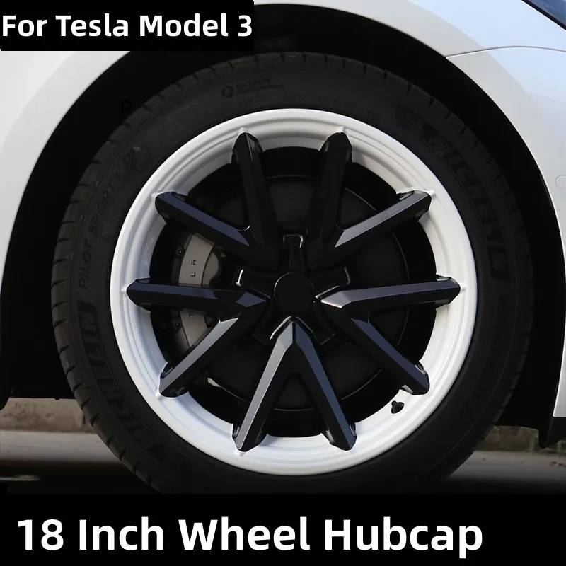 18-Inch Hubcap For Tesla Model 3 2020- 2022 Wheel Cap Kit Original Car ...