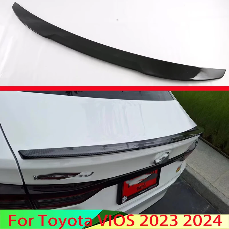 For Toyota VIOS 2023 2024 Car Accessories Carbon fiber style Side Rear ...