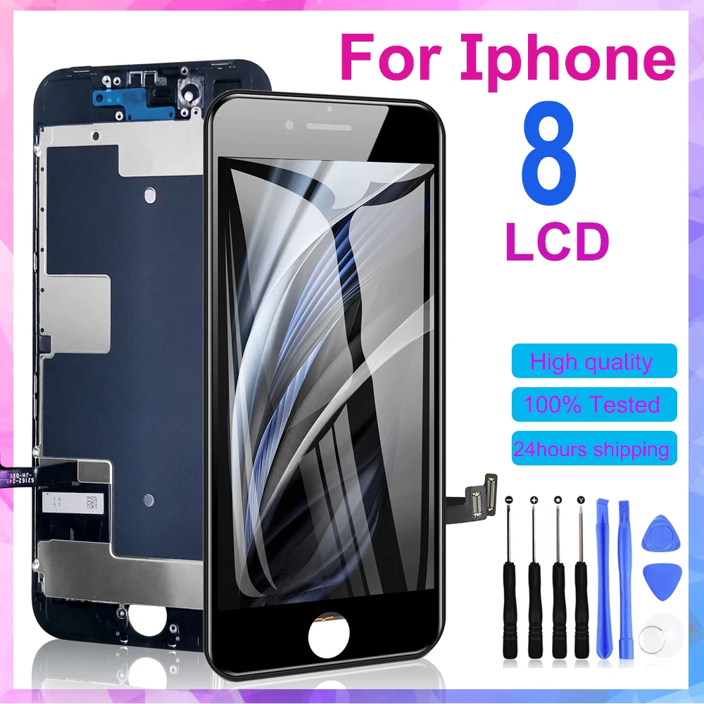 AAAA Grade Display For iPhone 8 LCD 3D Touch Screen Replacement Digitizer Assembly Parts For ...