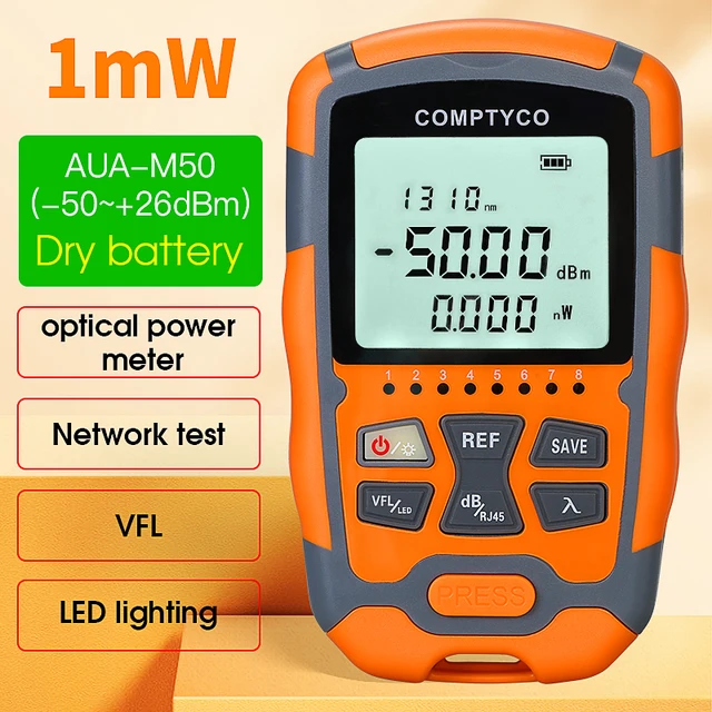 COMPTYCO AUA-M50 Mini 4 in 1 Multifunction Optical Power Meter Visual ...