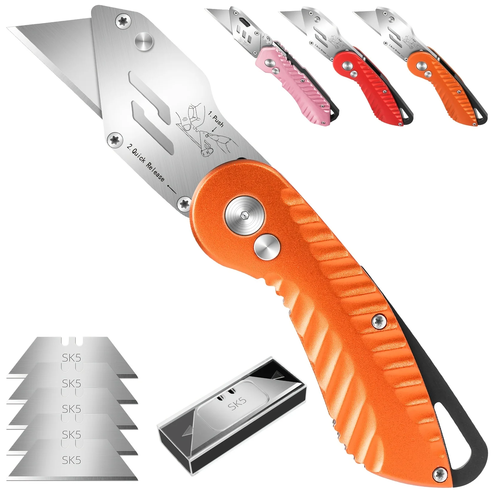 1-Pack-Folding-Utility-Knife-with-Extra-5-Blades-Sharp-Box-Cutter-Knife ...