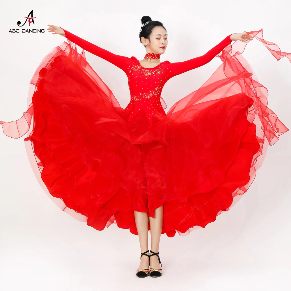 Female-Dance-Suit-Stand-Ball-Dress-Wear-Womens-Clothing-Modern ...