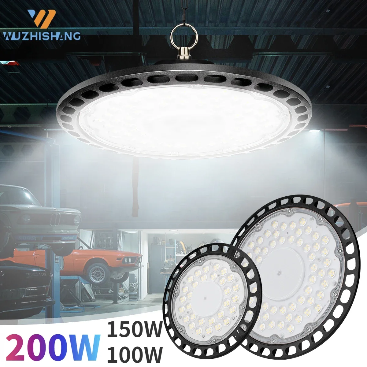200W-6500K-UFO-LED-High-Bay-Lights-AC-80-260V-IP65-Waterproof ...