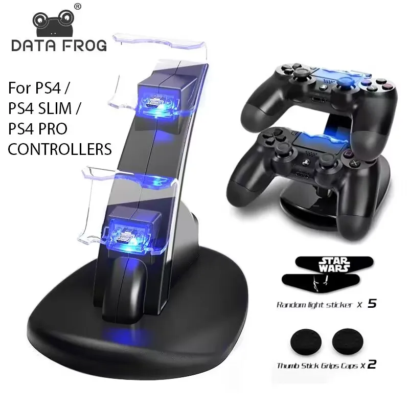 DATA-FROG-Controller-Charger-For-PlayStation-4-LED-Dual-USB-Charging ...