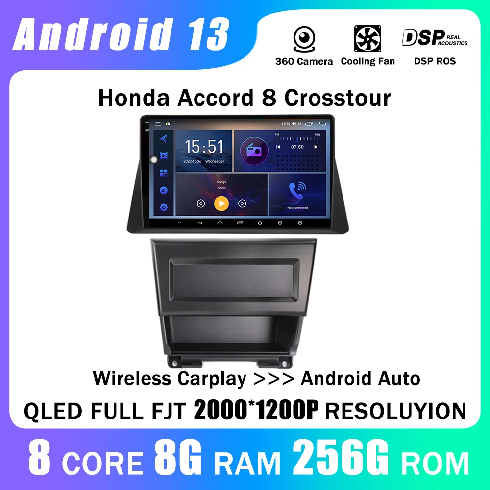 Android-13-for-Honda-Accord-8-Crosstour-2008-2010-Wireless-Carplay ...