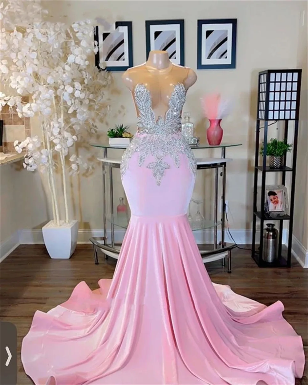 Pink And Silver Prom Dresses