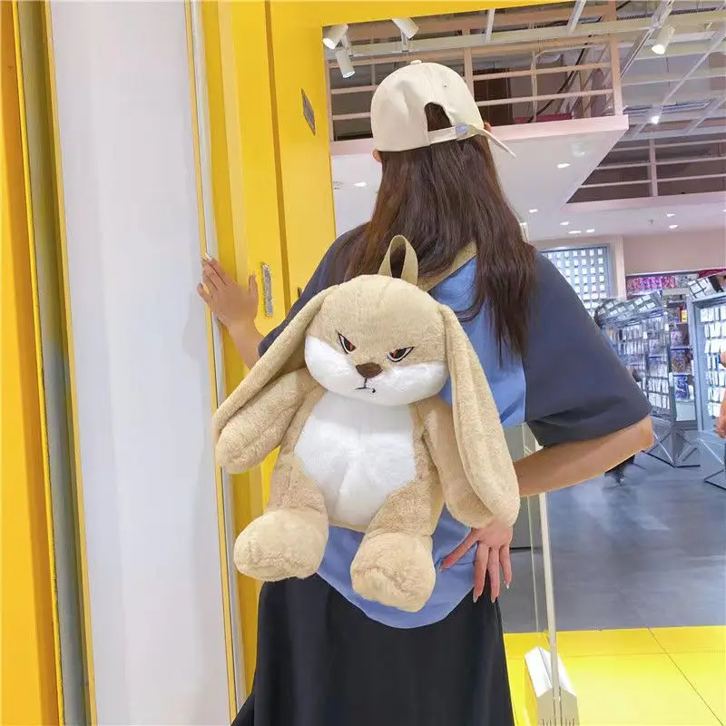 35cm-Anger-Bunny-Plush-Backpack-Kawaii-Long-Ear-Rabbit-Backpack-Cute ...