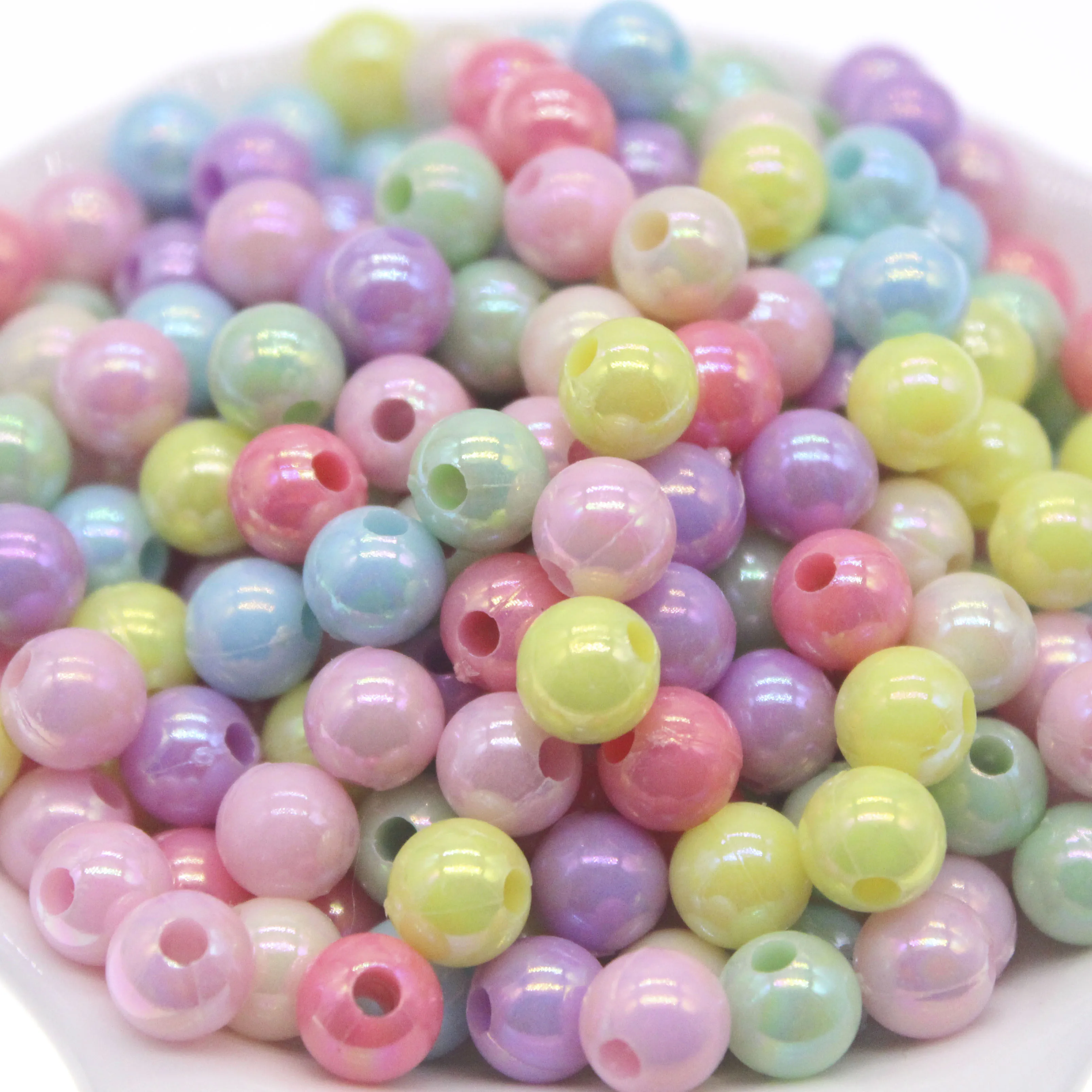 4-12mm-Candy-Colour-AB-Charms-Round-Acrylic-Beads-Loose-Spacer-Beads ...