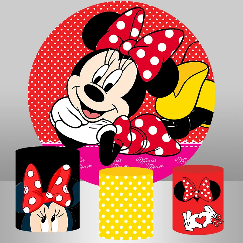 Red And Black Minnie Mouse Background