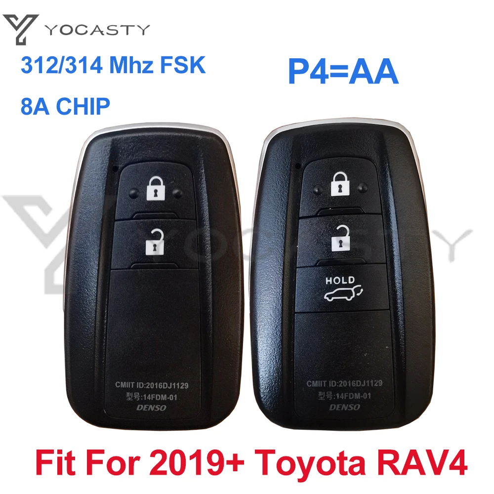 Yocasty Hyq14fbc Smart Key 312/314 Mhz 8a Chip P4=aa For 2018 2019 2020 ...