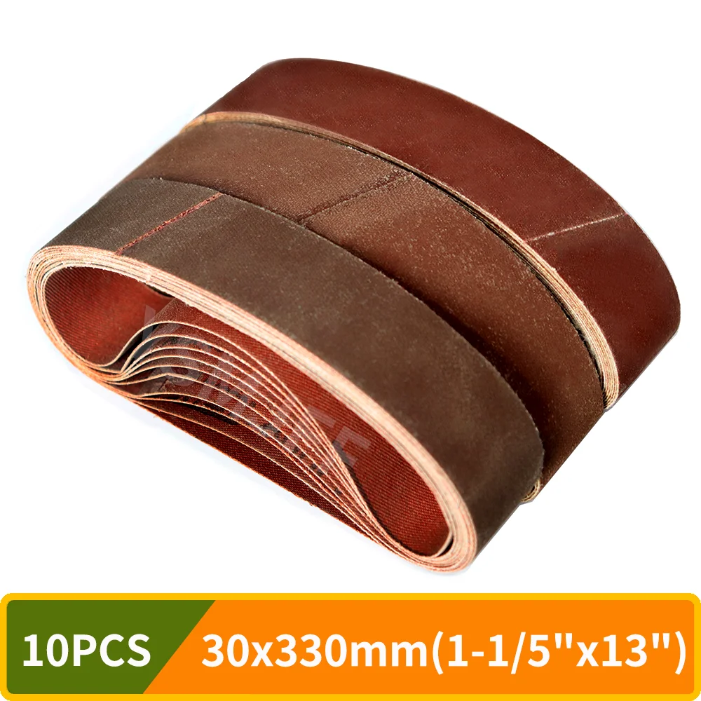 10PCS-330x30mm-Sanding-Belts-Aluminum-Oxide-40-1000-Assorted-Grits ...