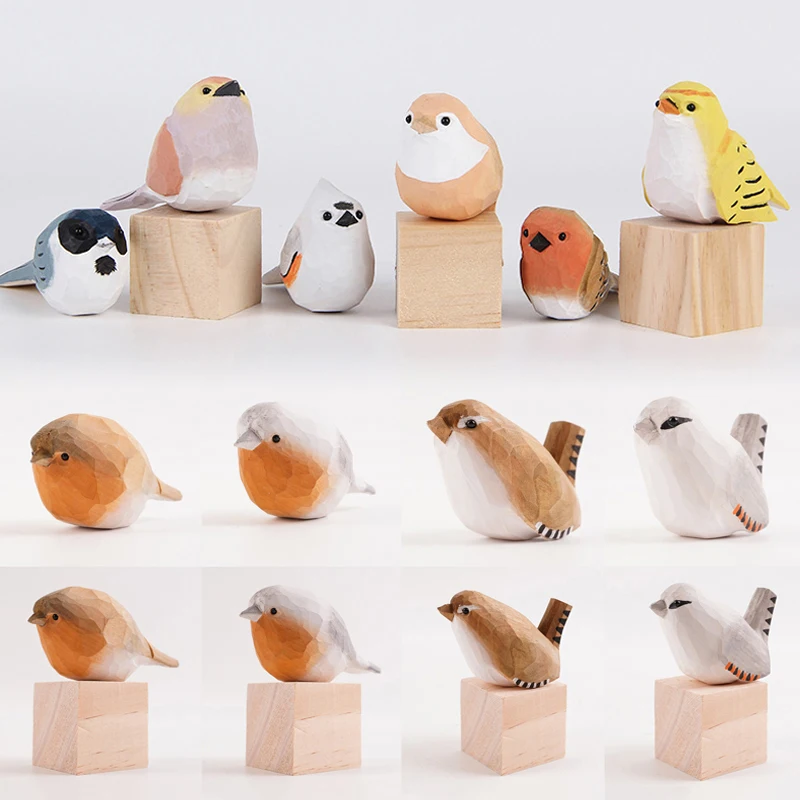 Nordic-Style-Little-Fat-Bird-Handmade-Wooden-Bird-Robin-Little-Fat ...