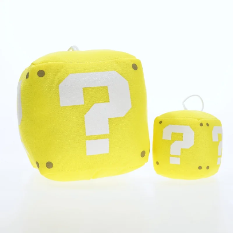 6cm Super Mario Gold Dice Plush Dolls The Question Mark Square Block ...