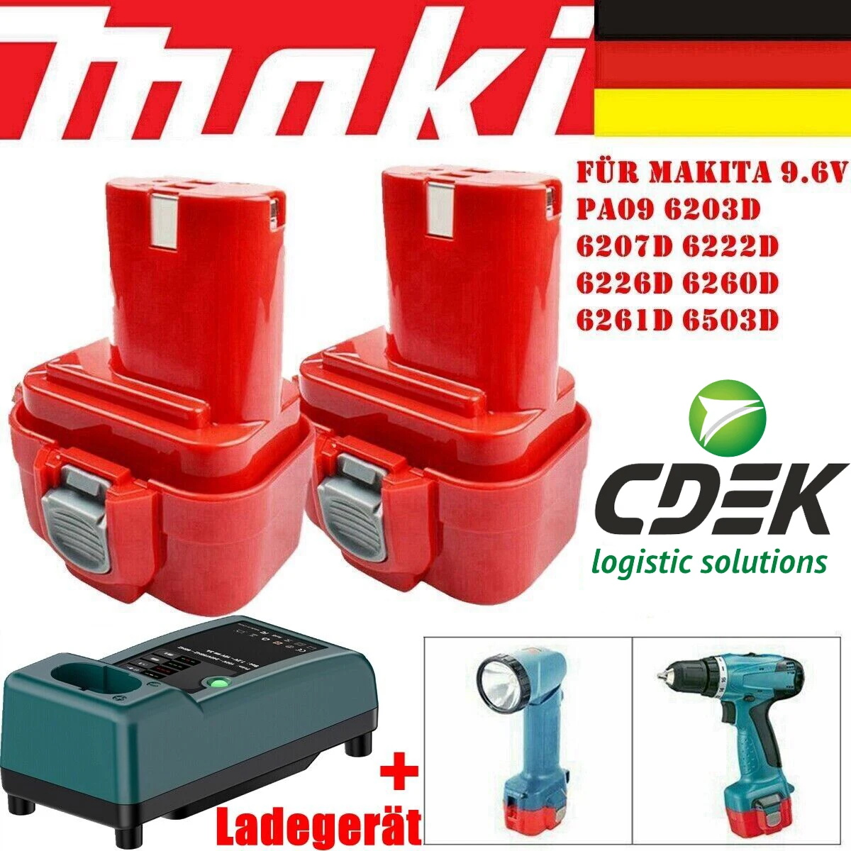9.6V 3.5Ah Akku für Makita PA09 9100 9120 9122 9133 9134 9135 6221D ...