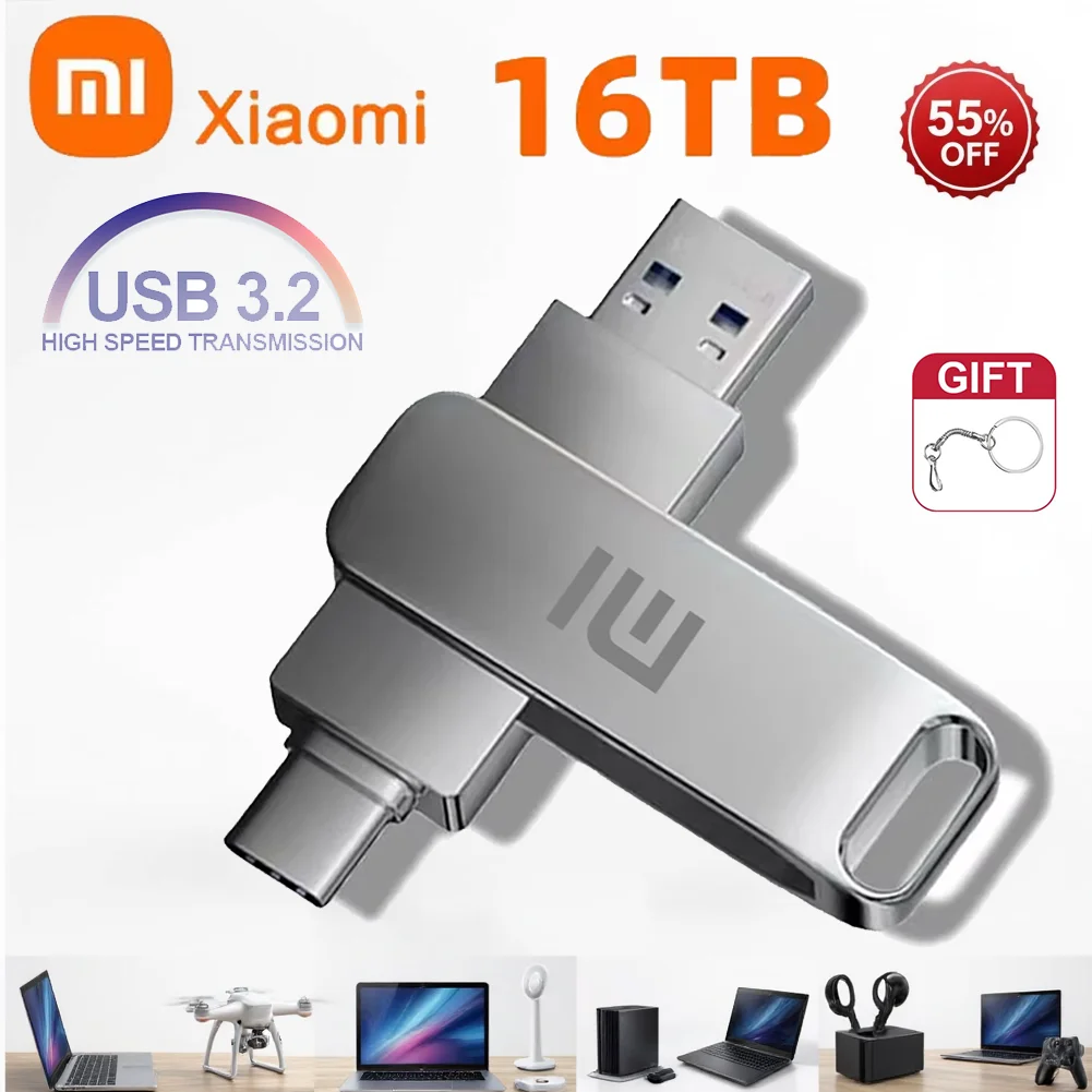 Xiaomi 16TB USB 3.2 Type-C Flash Drive Prata
