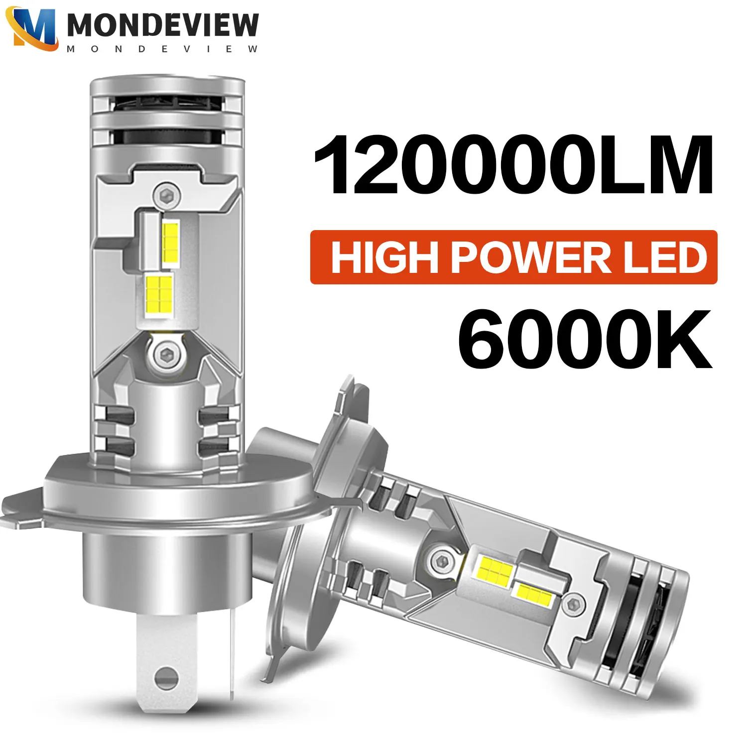 MONDEVIEW Z01 2pcs H1 H7 H11 H4 H3 9005 9006 straight headlights 1200W ...