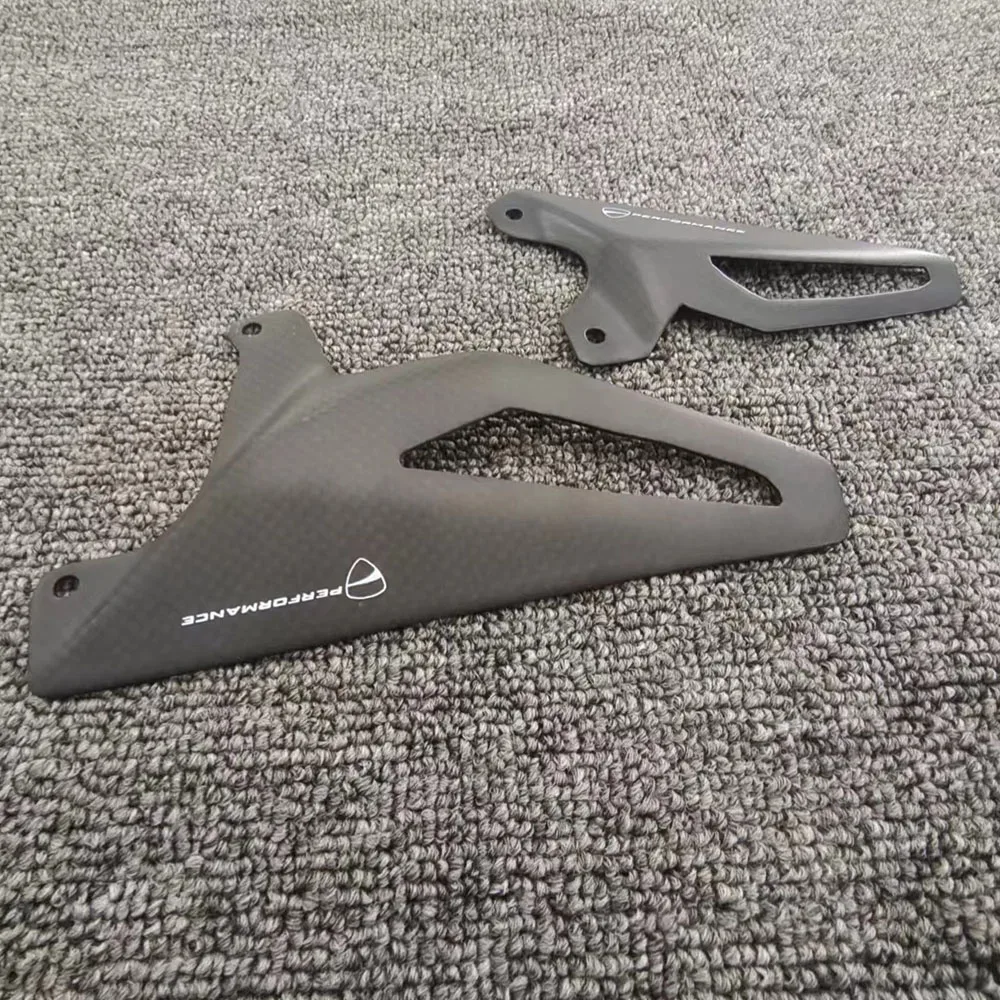 Real-Carbon-Fiber-Motorcycle-Heel-Guard-Rearset-Plate-Foot-Peg ...