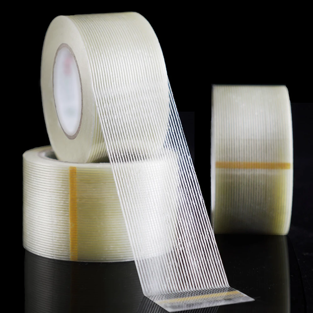 25M-Strong-Glass-Fiber-tape-Transparent-Striped-Single-Side-Adhesive ...