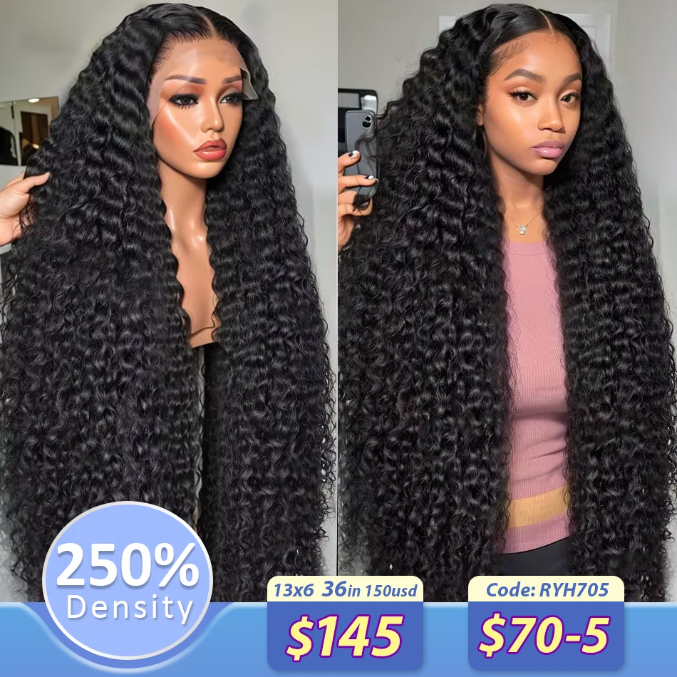 30-40-Inches-Deep-Wave-13x6-HD-Transparent-Lace-Front-Human-Hair-Wig ...