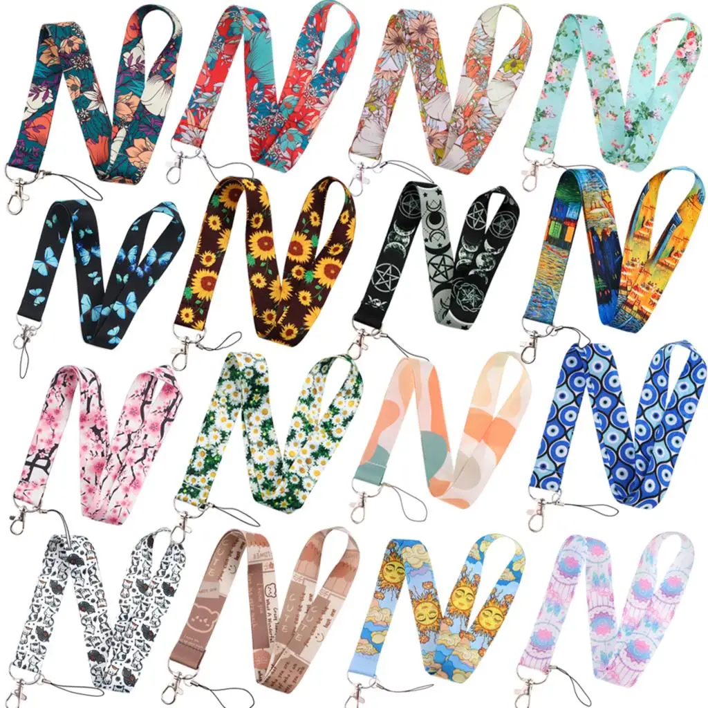 Flowers-Rose-Van-Gogh-Lanyards-Phone-Strap-Key-Chain-Id-Card-Travel ...