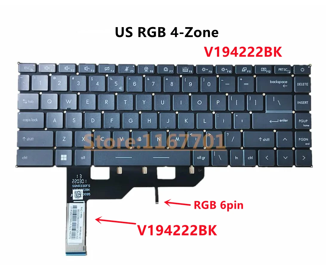 New-Original-Laptop-US-RU-SP-RGB-Perkey-Backlight-Keyboard-For-MSI ...