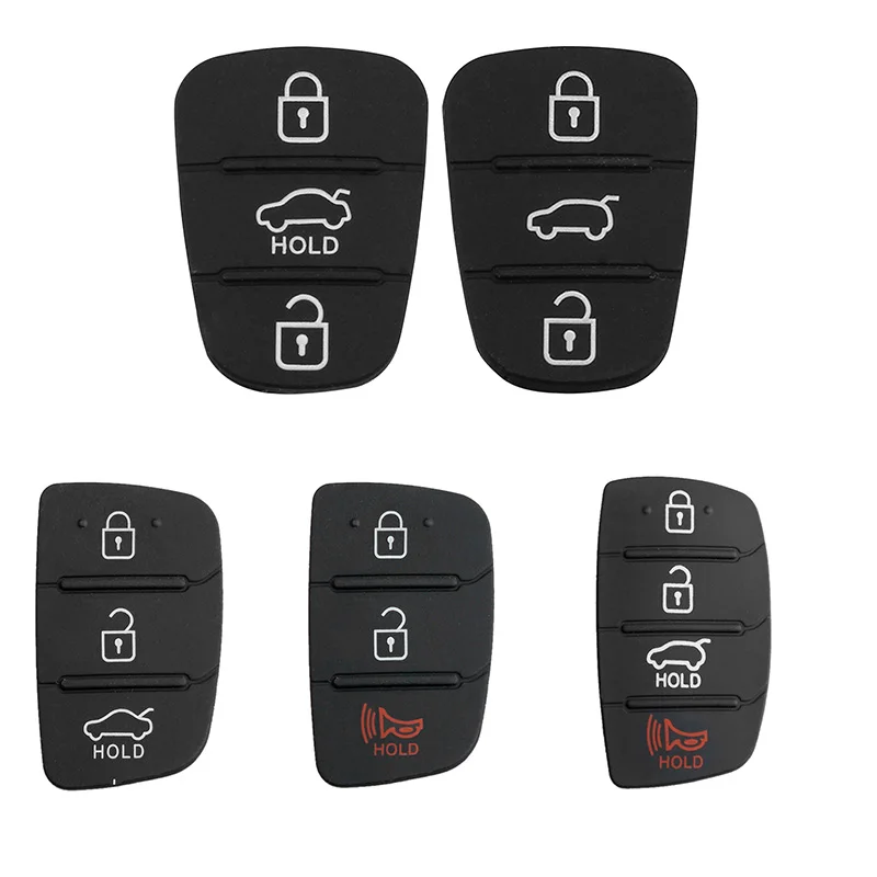 3 Buttons Remote Car Key Shell Fob Rubber Pad For Hyundai I10 I20 I30 ...