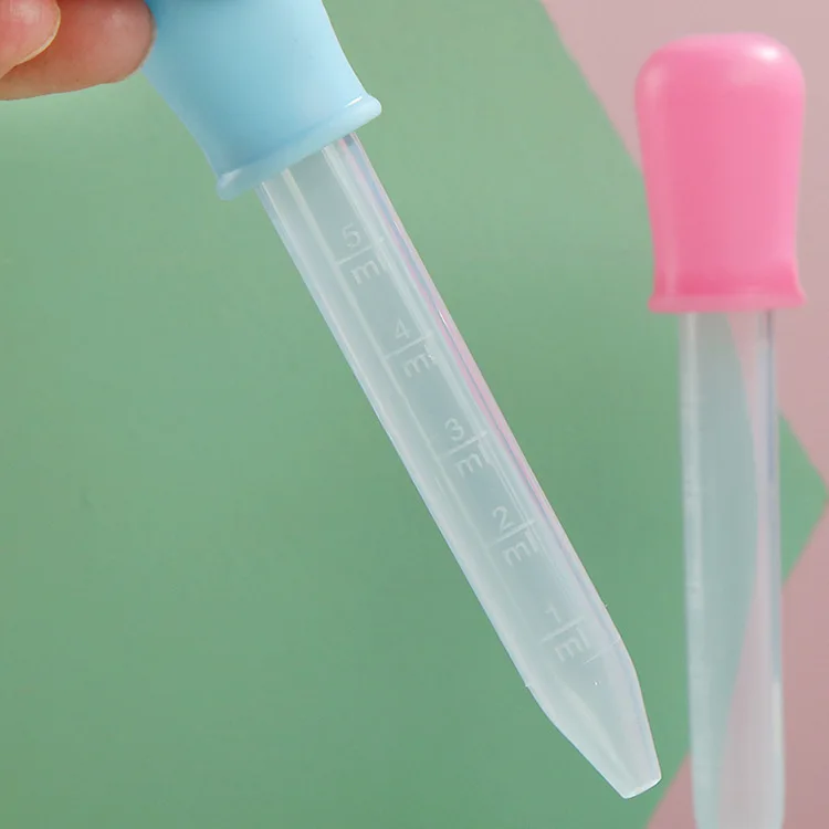 COUVERTS BEBE,Blue--Pipette compte gouttes en Silicone pour bébé, 1-2-3 ...