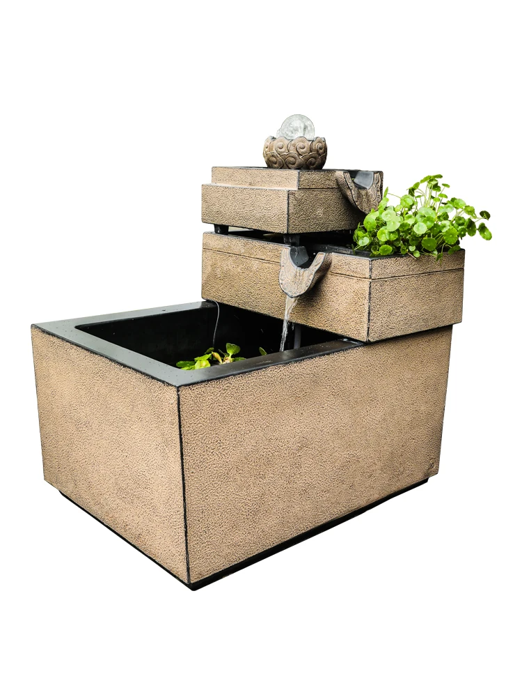 Flowing-Water-Ornaments-Terrace-Top-Floor-Decoration-Pool-Circulating ...