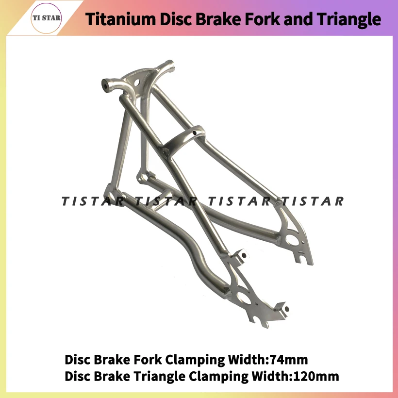 Disc-Brake-Triangle-of-Titanium-for-Brompton-Bicycle-16-Inches-Camping ...