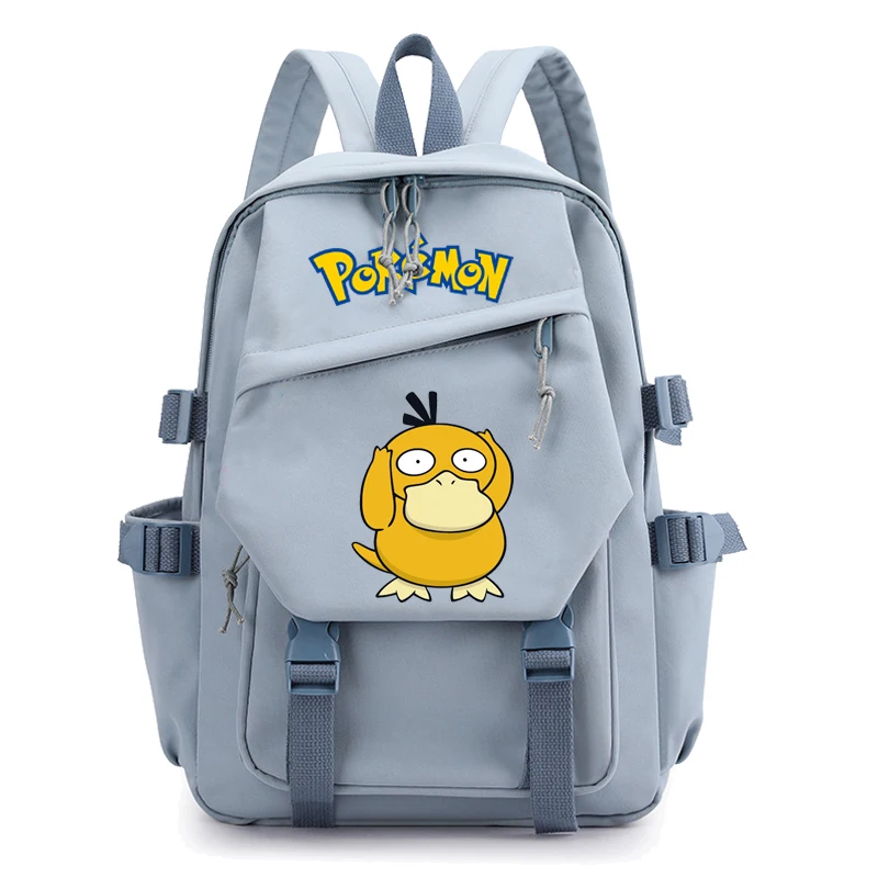 Cartoon Psyduck Kawaii Student Backpack - KawaiiMerch.com