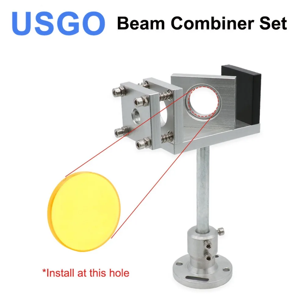 USGO-Laser-Beam-Combiner-Set-20-25mm-ZnSe-Beam-Combiner-Mount-Laser ...