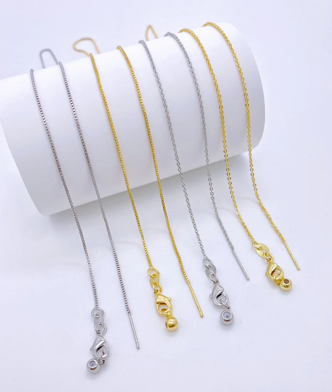 20PCS,18K Gold Plated O-Chain Fashion Clavicle Flat Thin Chains For ...