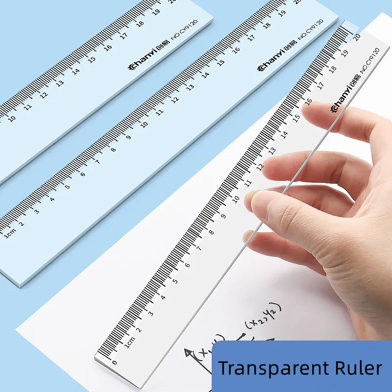 20/30/40cm Straight Ruler Creative Transparent Hard Plastic Ruler ...