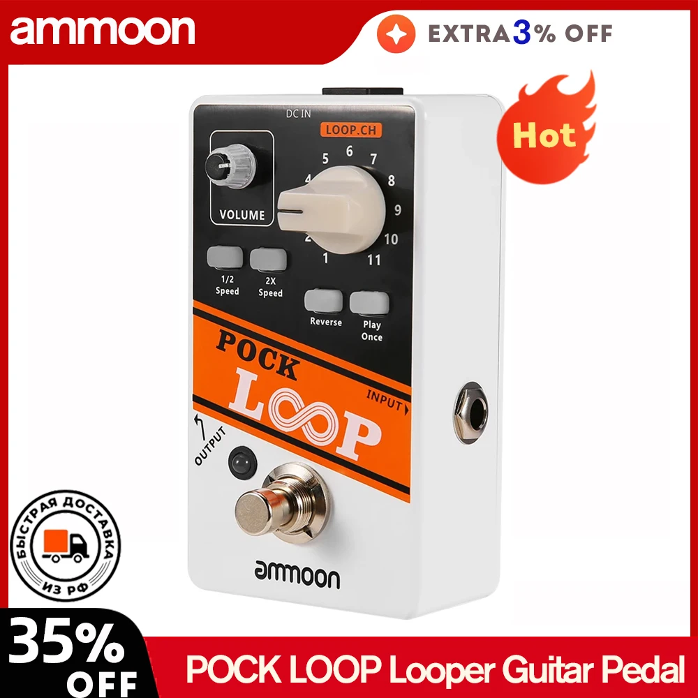 Ammoon-POCK-LOOP-Looper-Pedal-de-efecto-de-guitarra-11-bucles-bucle-de ...