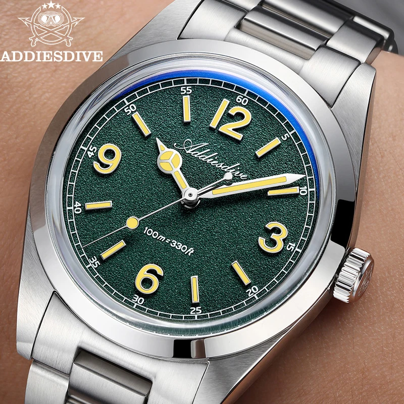 ADDIESDIVE Top Brand Men Watch 100M Waterproof Super Luminous Stainless ...
