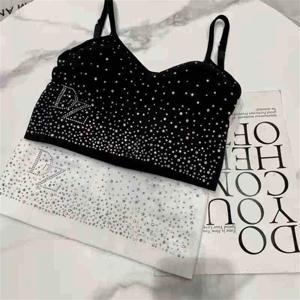 Moda-strass-donna-Crop-Top-Sexy-Sport-canotte-corte-estate-Backless ...